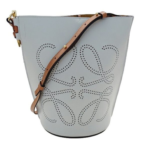 Loewe | Bags | Loewe Womens Shoulder Bag Calf Gate Bucket Gray Brown ...
